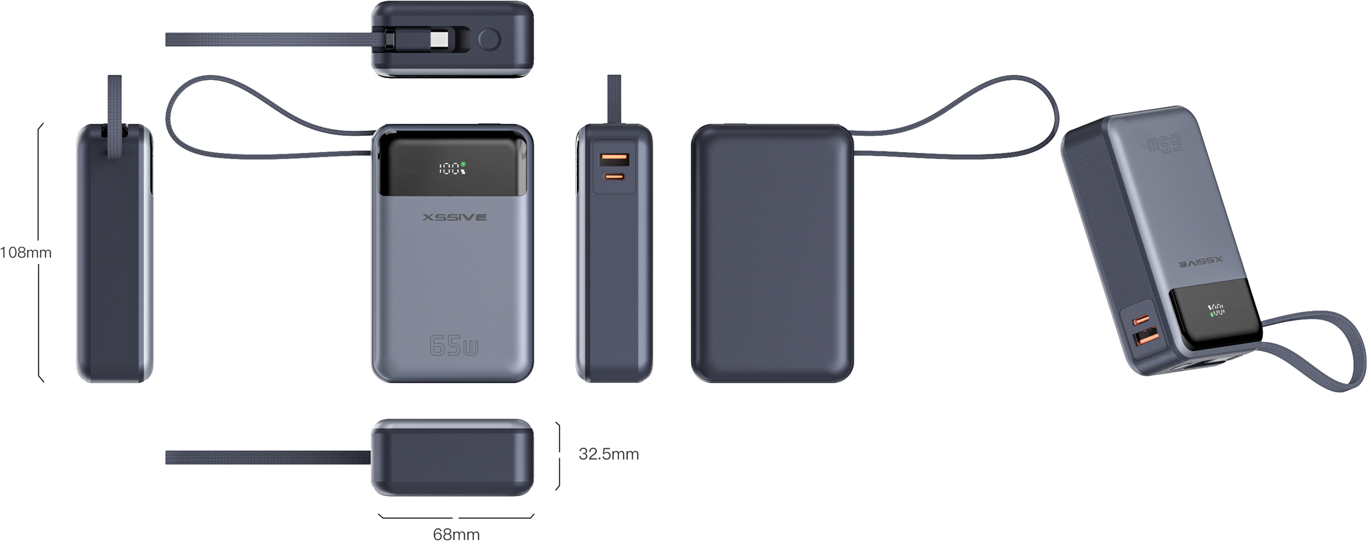 Xssive Powerbank 65W PD Fast Charge 20.000mAh XSS-PB44 | Xssive
